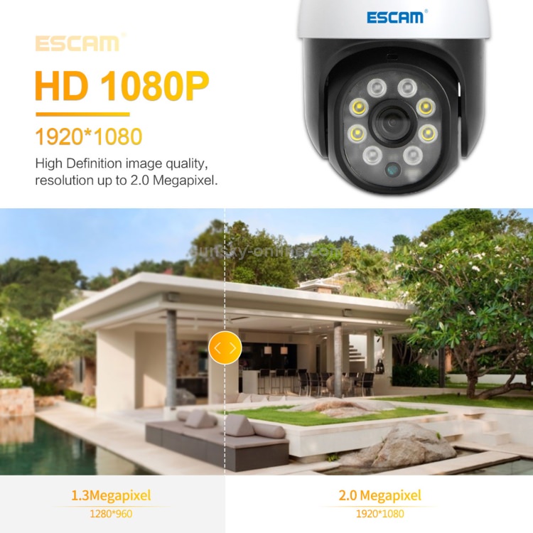 ESCAM PT207 HD 1080P WiFi IP-камера, поддержка двухстороннего аудио ...